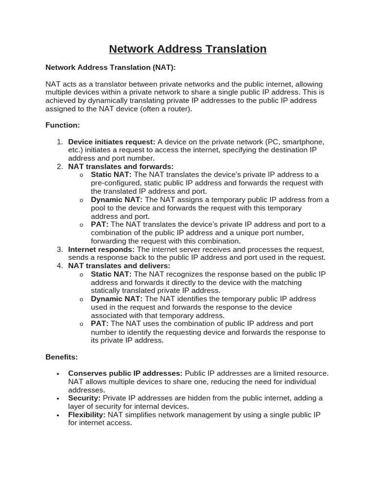Network address translation | PDF