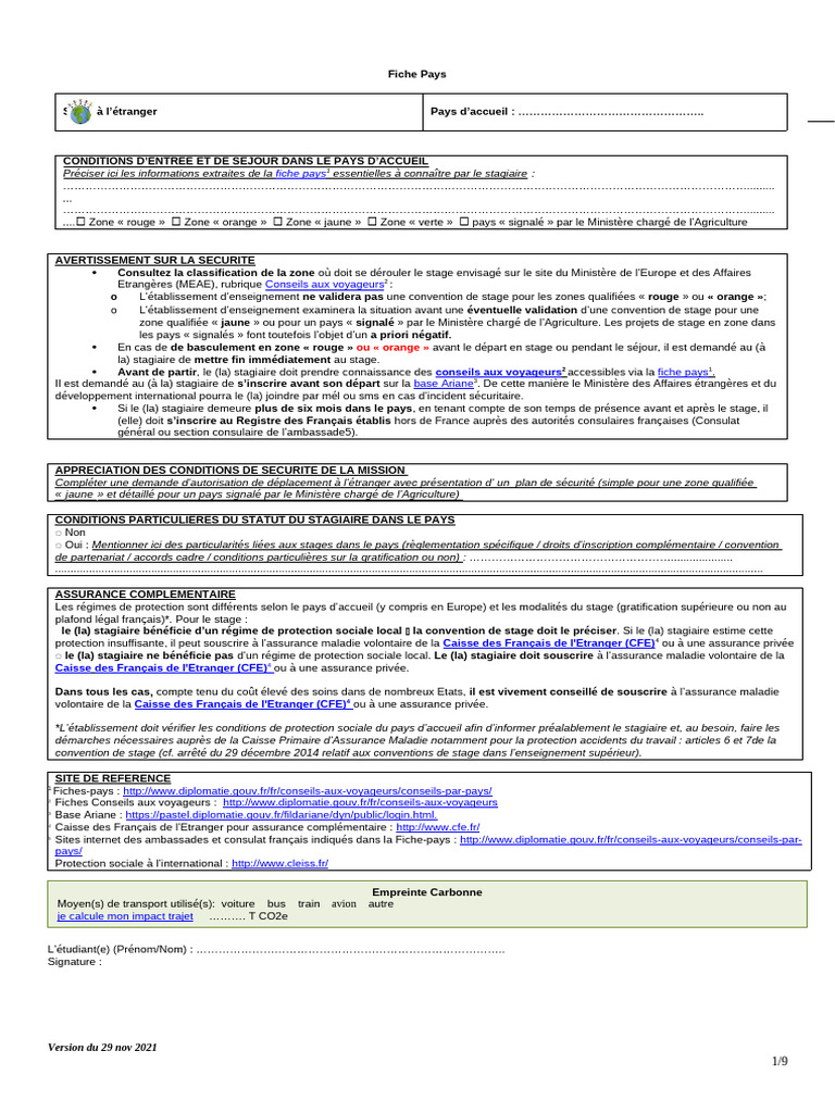 Fiche Pays 2022-2023 | PDF
