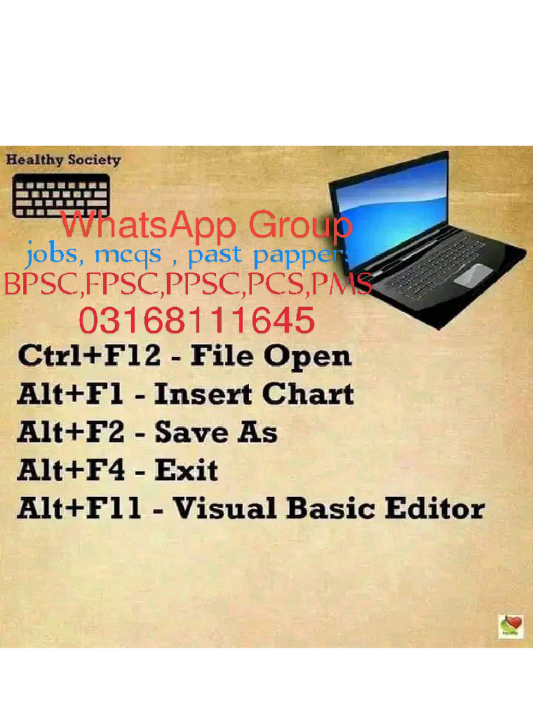 Computer Shortcut Keys | PDF