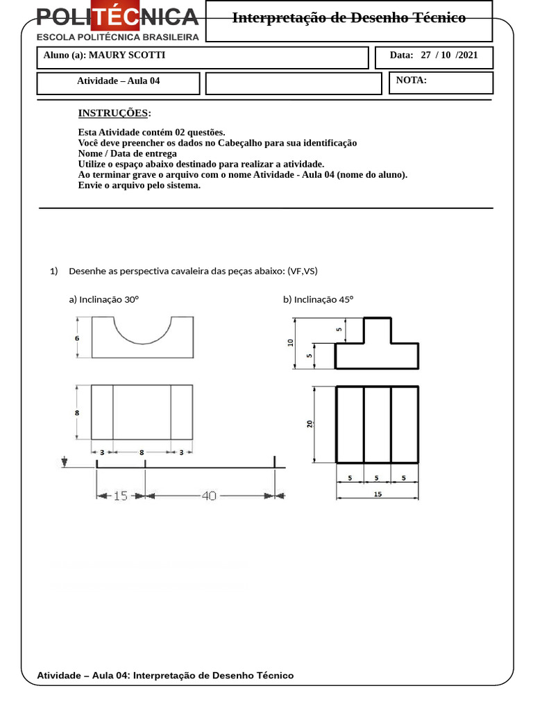 Atividade - Aula 04 | PDF