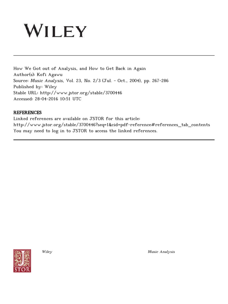 Wiley Music Analysis: This Content Downloaded From 200.16.86.81 On Thu ...