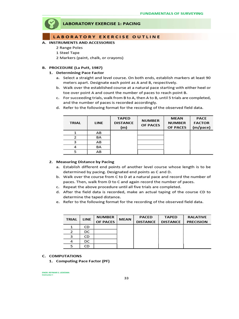 Pace Factor Fieldwork 1 | PDF