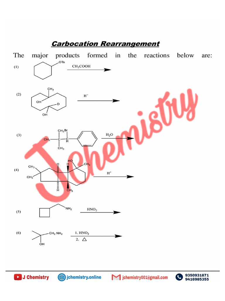 RI Carbocation Assignment 1 | PDF