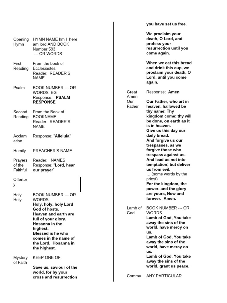 Raul Julia of Catholic-Requiem-Mass-Funeral-Booklet-Template | PDF
