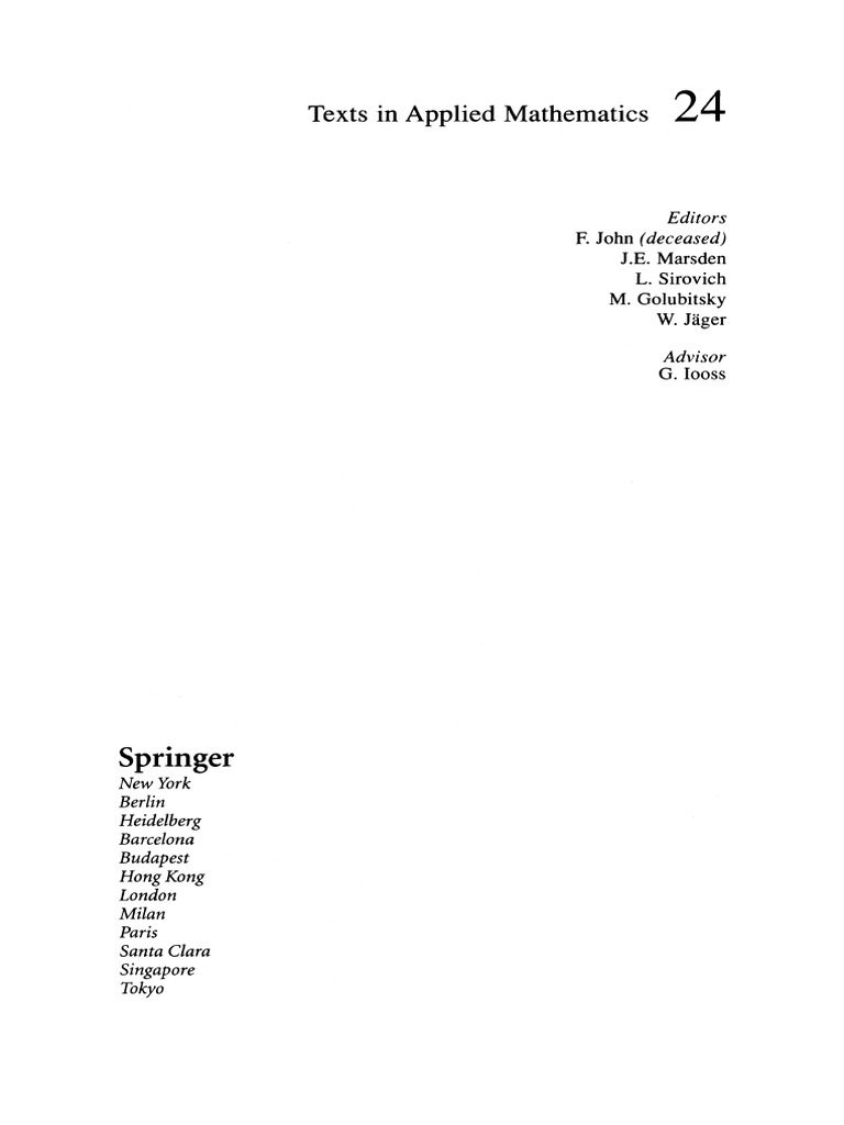 Texts in Applied Mathematics: Springer | PDF