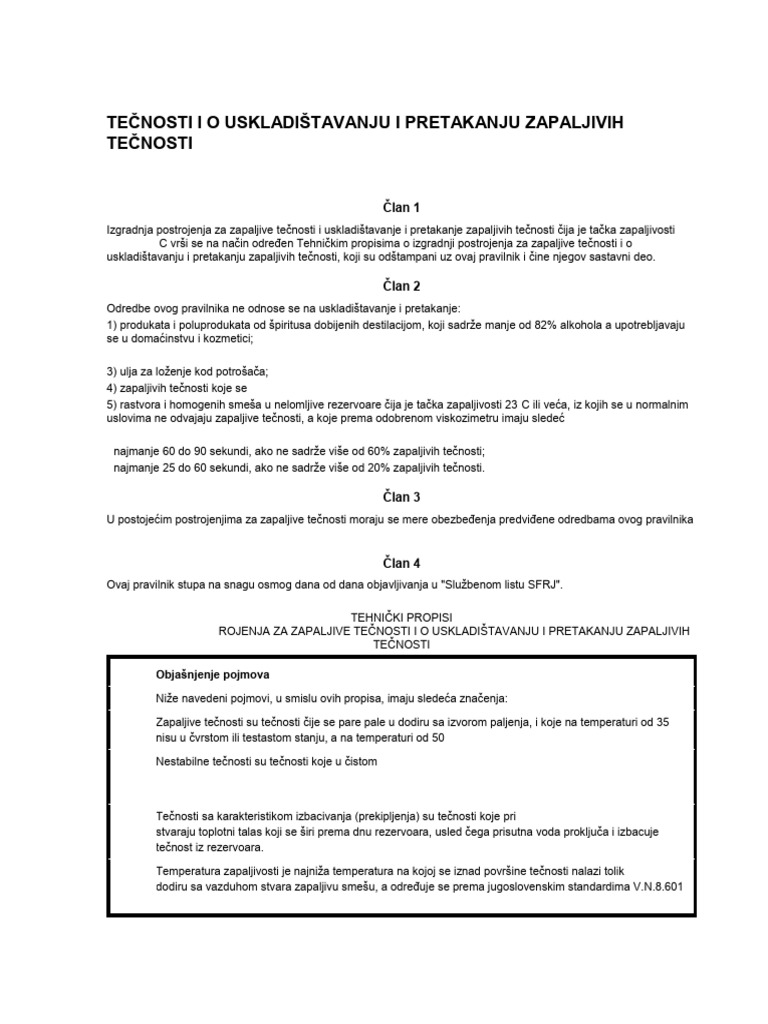 1.2.3.3. Pravilnik o Izgradnji Postrojenja Za Zapaljive Tecnosti I o Uskladistavanju I ...