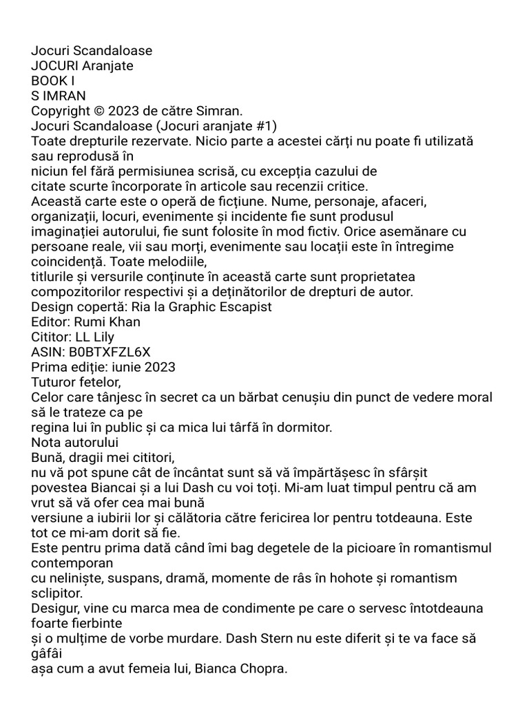 Scandalous Games Simran | PDF