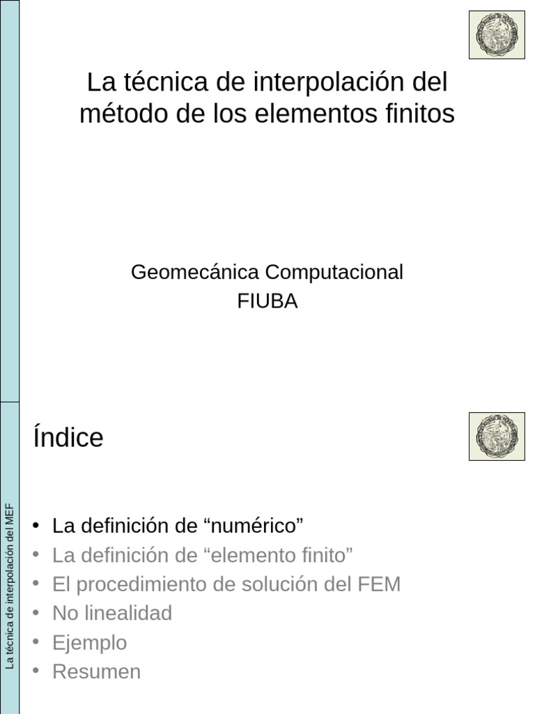 Lu 0900 La Tecnica de Interpolacion Del MEF | PDF
