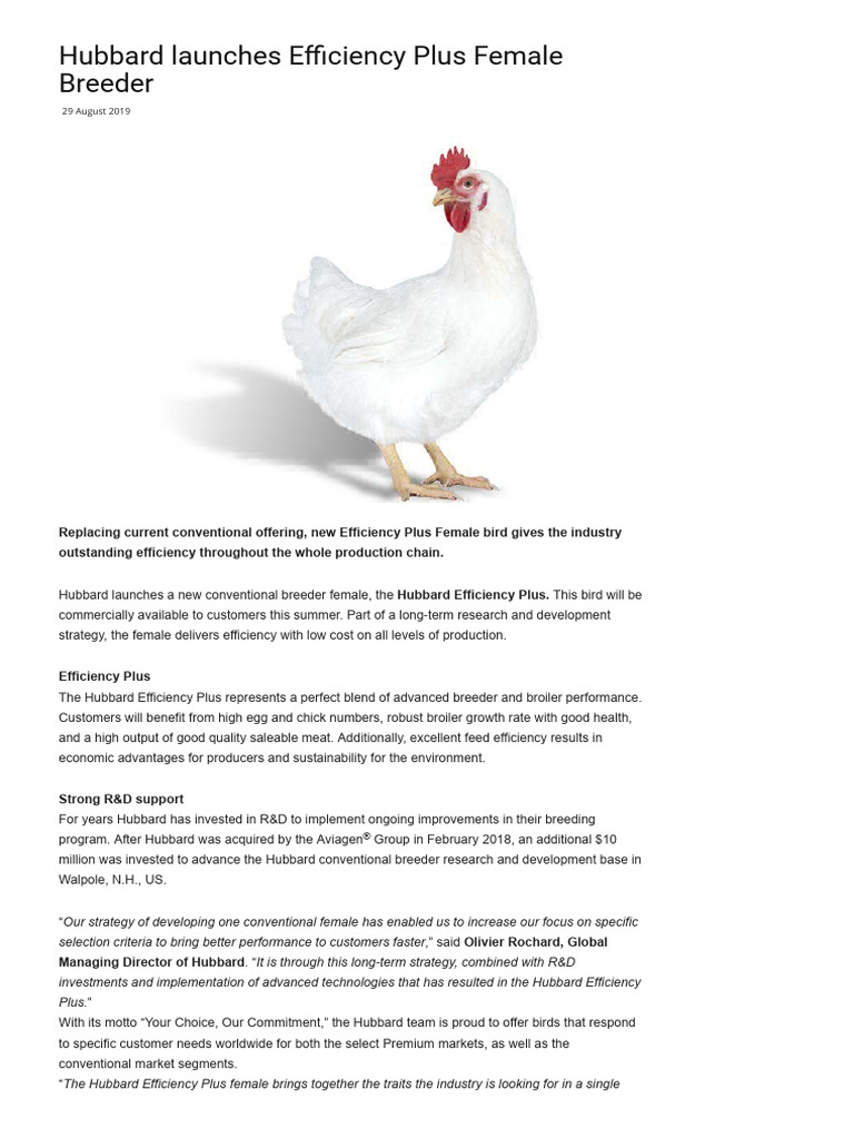 Hubbard launches efficiency Plus Female Breeder עם תרגום אוטומטי לא ...