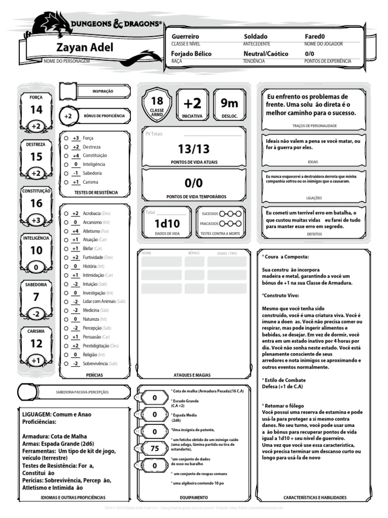 Ficha de Zayan-4 | PDF