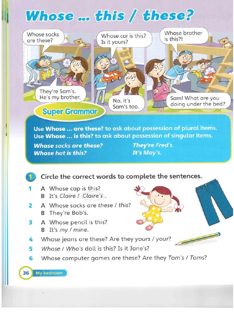 Whose This ..These Worksheet | PDF