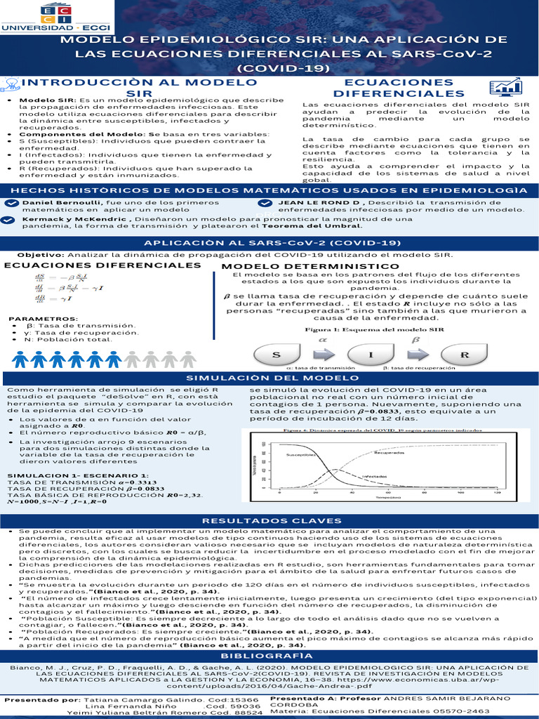 Infografìa Modelo Matemàtico SIR | PDF