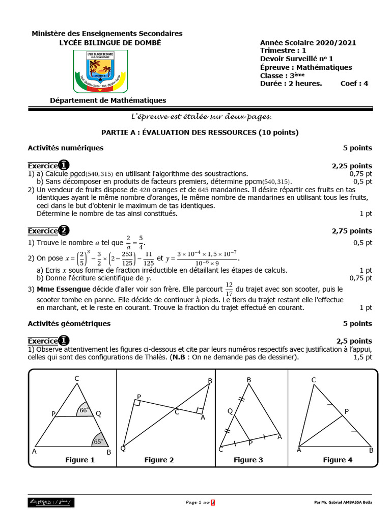 S Quence 1 3ieme | PDF