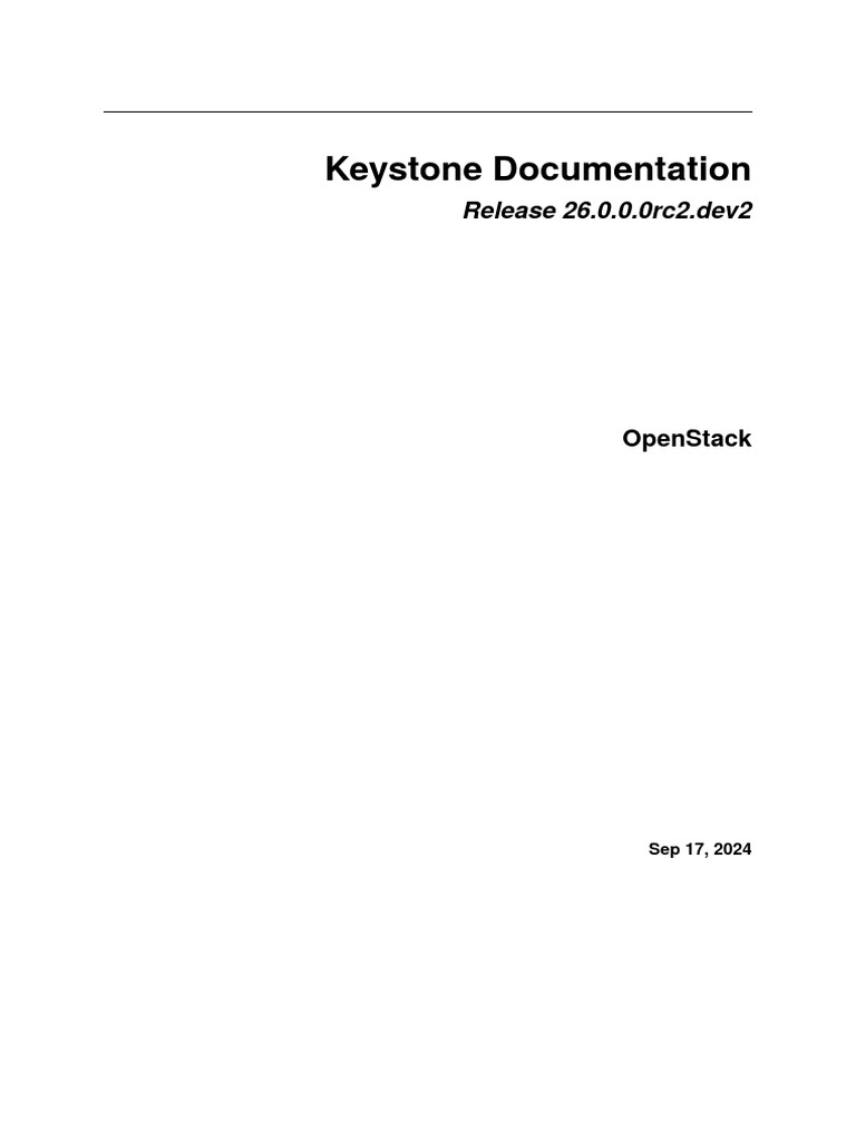 Keystone | PDF | Open Stack | Computer Science