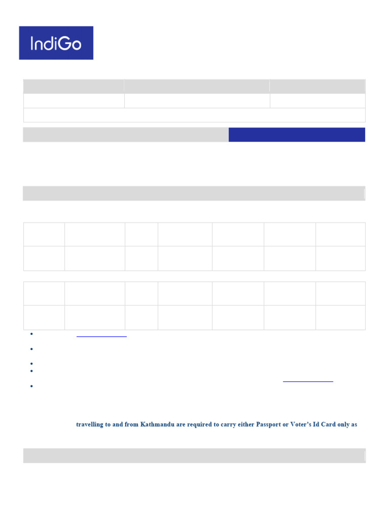IndiGo Flight Booking Confirmation EJ86BR | PDF | Aviation