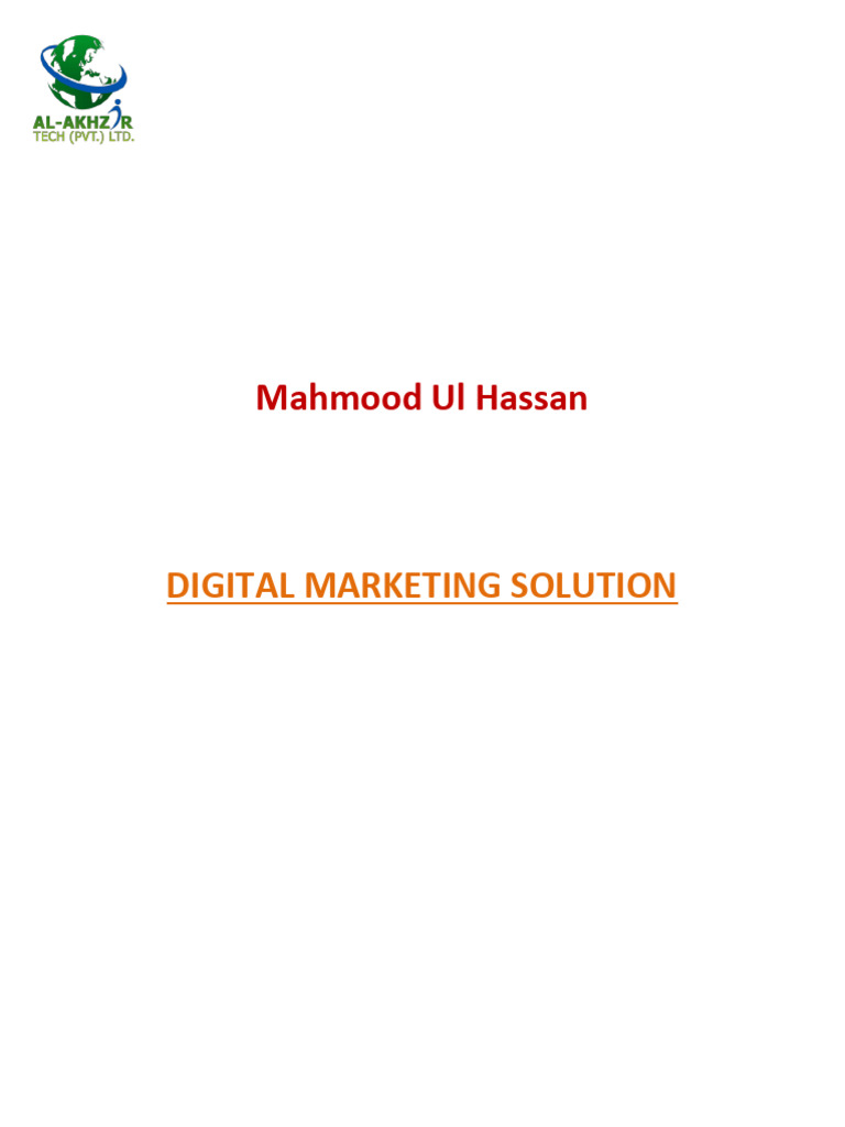 SMM Proposal Mahmood | PDF