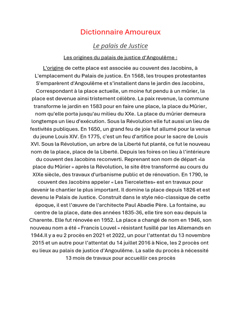 Dictionnaire Amoureux | PDF
