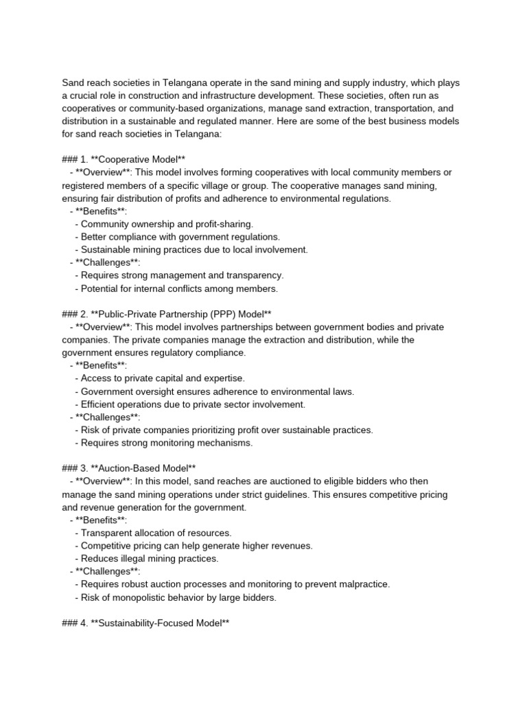 Sand - Business Models | PDF