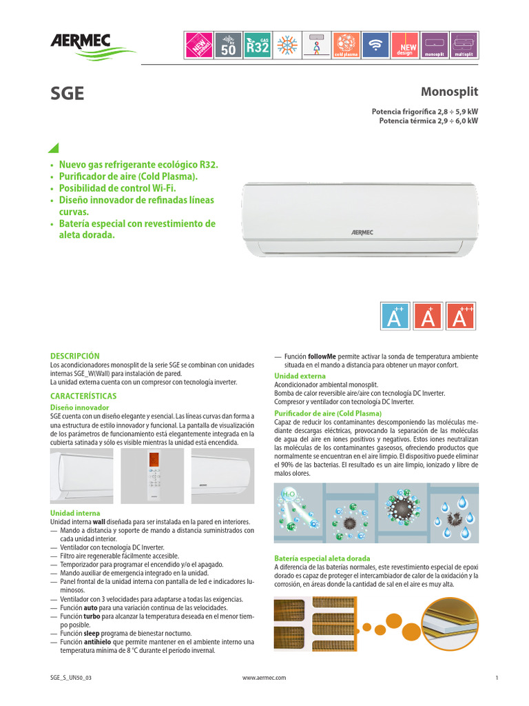 Catalogo Split-AERMEC | PDF