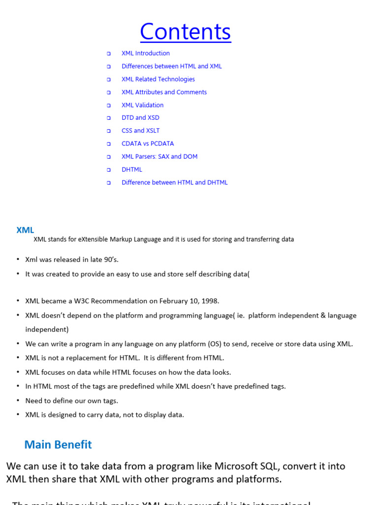 3 XML (Unit 2) | PDF