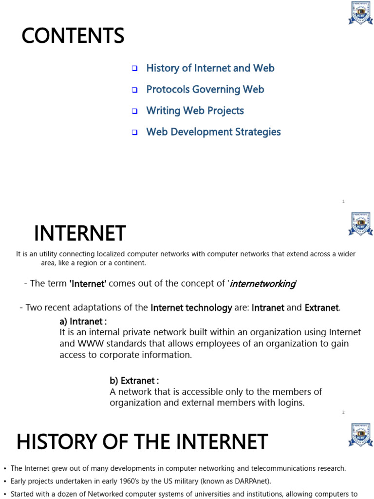 2-Web Project and Protocol(Unit-1) | PDF