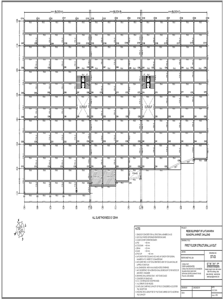 First Floor Layout | PDF | Deep Foundation | Column