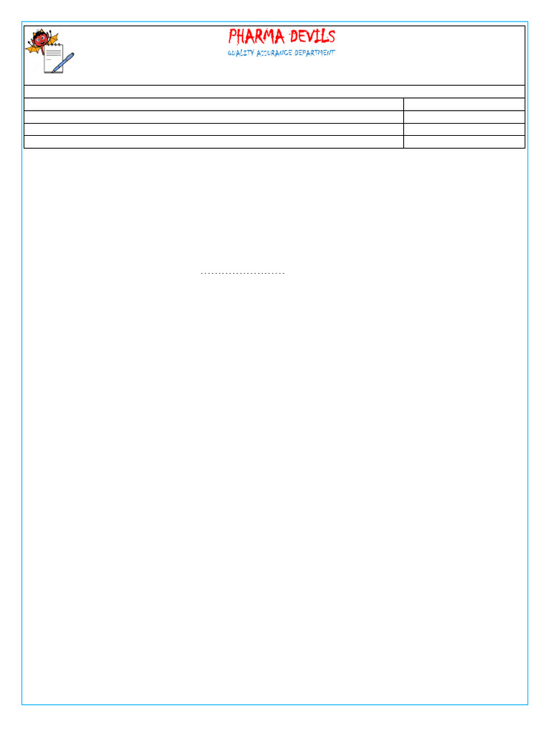 SOP For Preparation of BMR BPR | PDF