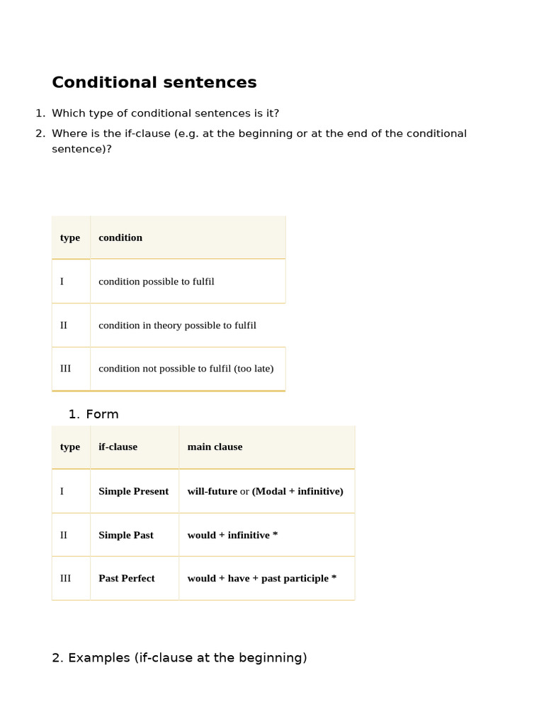 Conditional Basic Rules | PDF