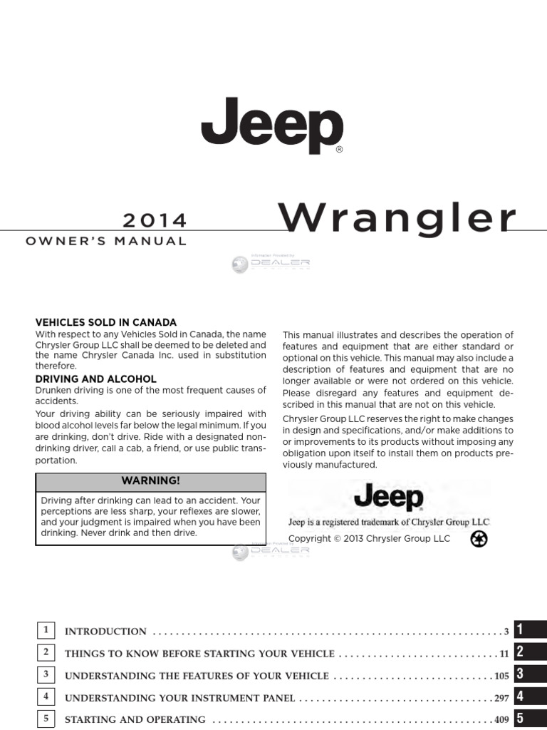 2014 Wrangler | PDF