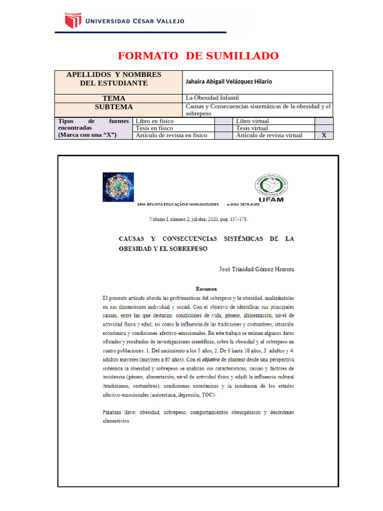 Formato Sumillado | PDF