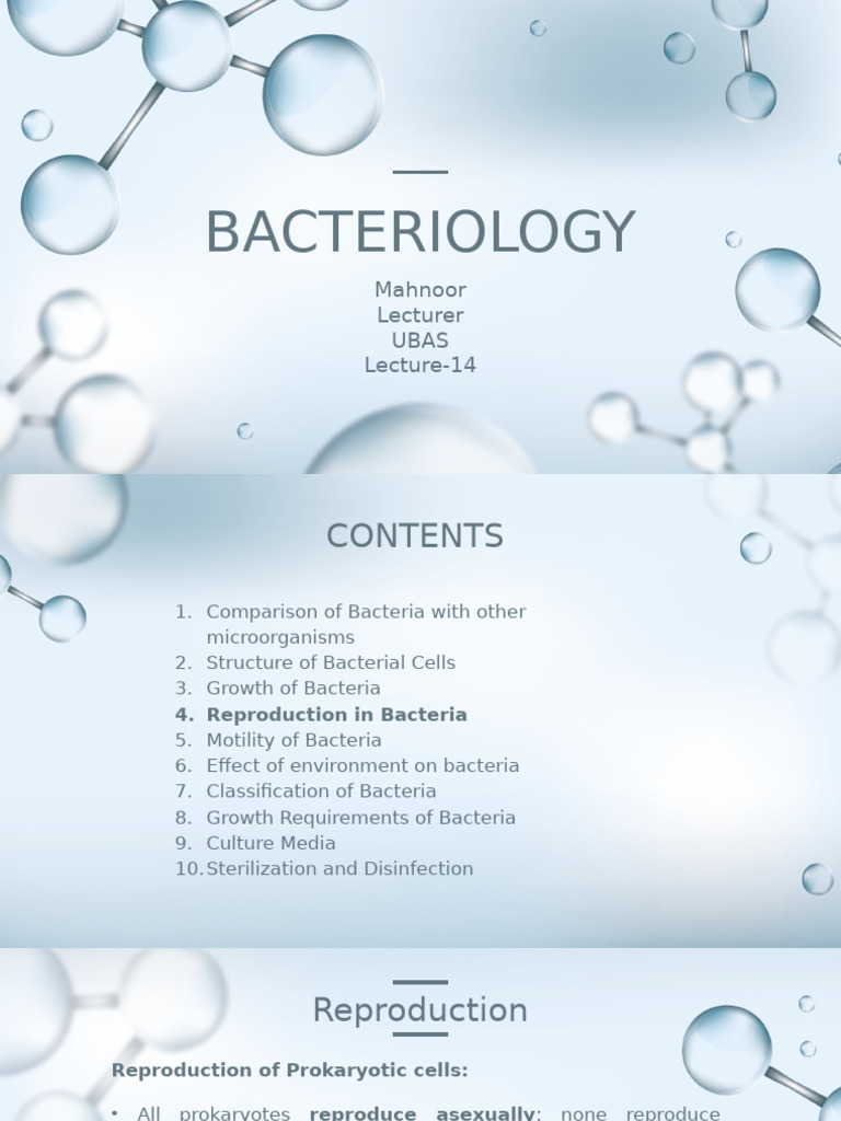 Bacteriology (Reproduction) | PDF