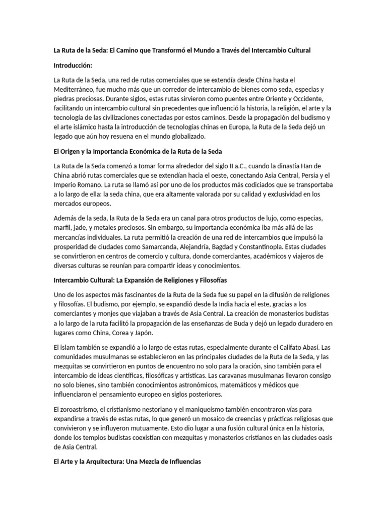 La Ruta de La Seda | PDF