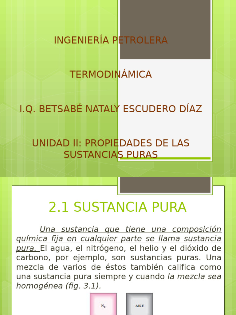 Unidad 2. Propiedades de Las Sustancias Puras | PDF