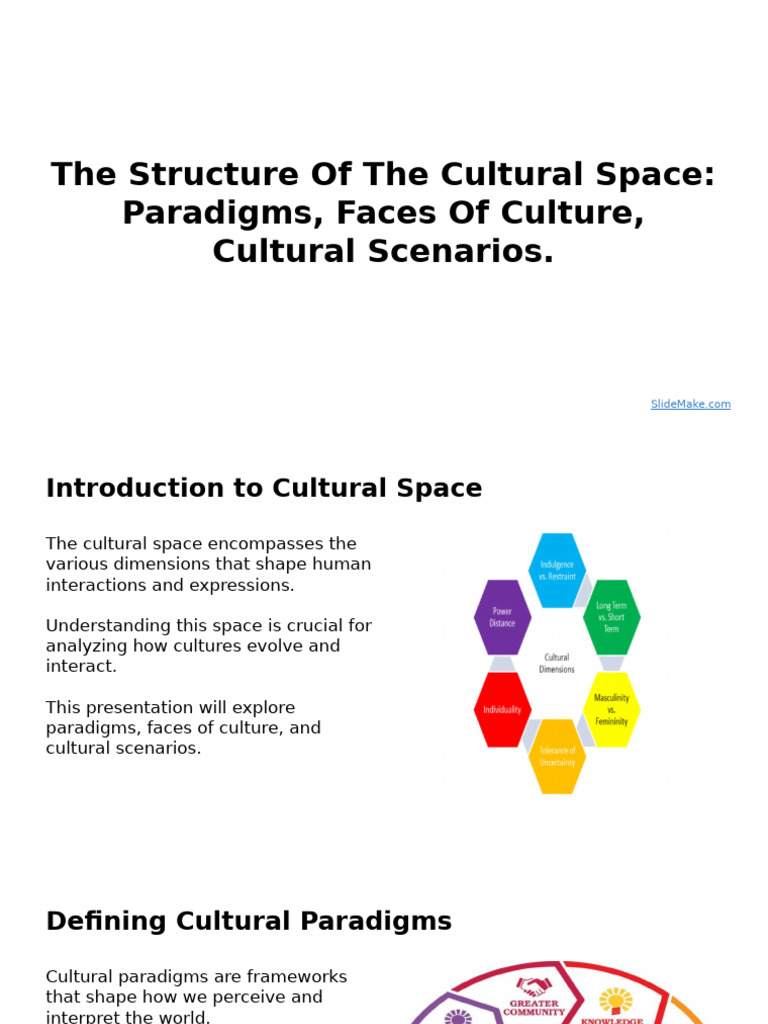 The Structure of The Cultural Space - Paradigms, Faces of Culture ...