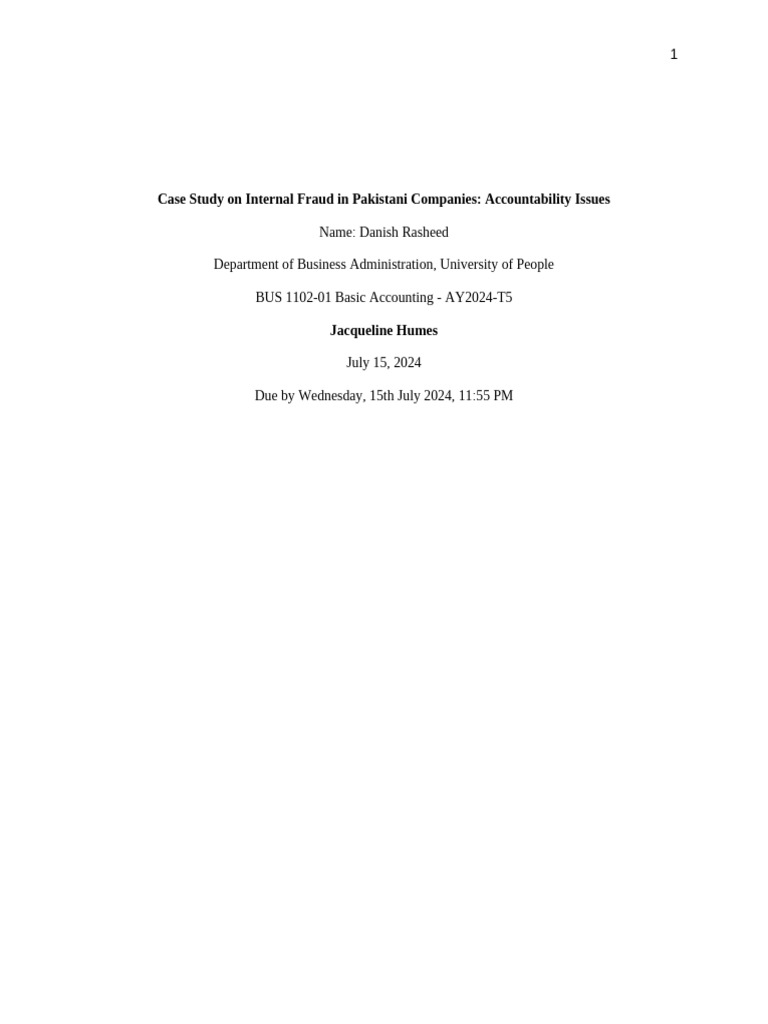 BUS 1102-01 Basic Accounting - AY2024-T5 - UNIT 4 Accounting ...