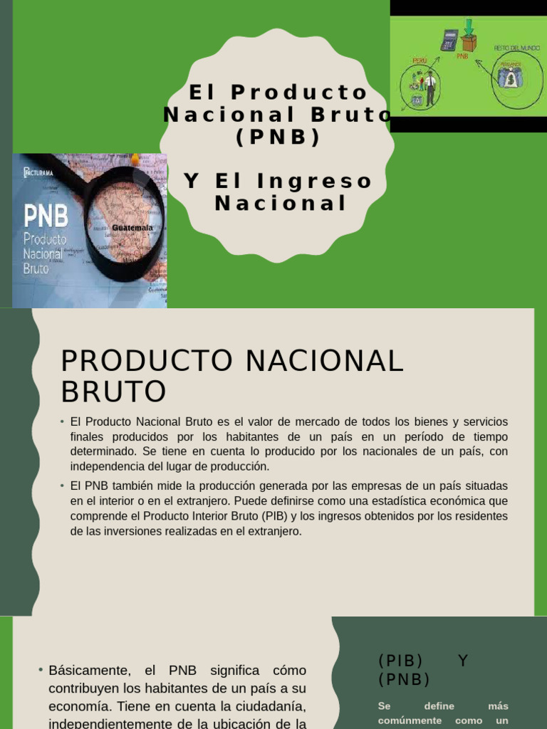 El Producto Nacional Bruto (PNB) | PDF