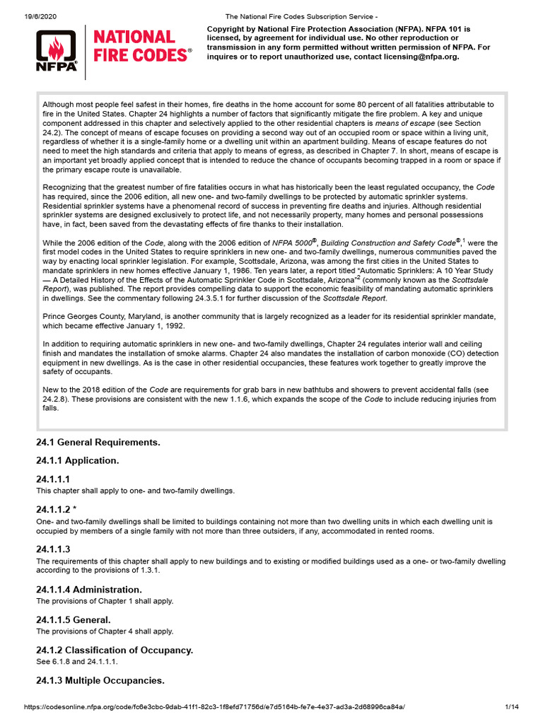 HBK NFPA 101 - CH24 - Fire Code, 2018 Edition | PDF