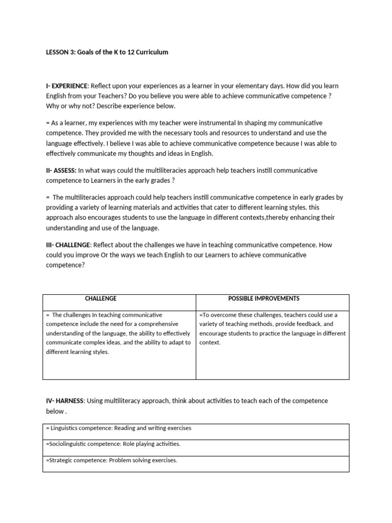 LESSON 3 - Goals-WPS Office | PDF | Learning Styles | Teaching Method