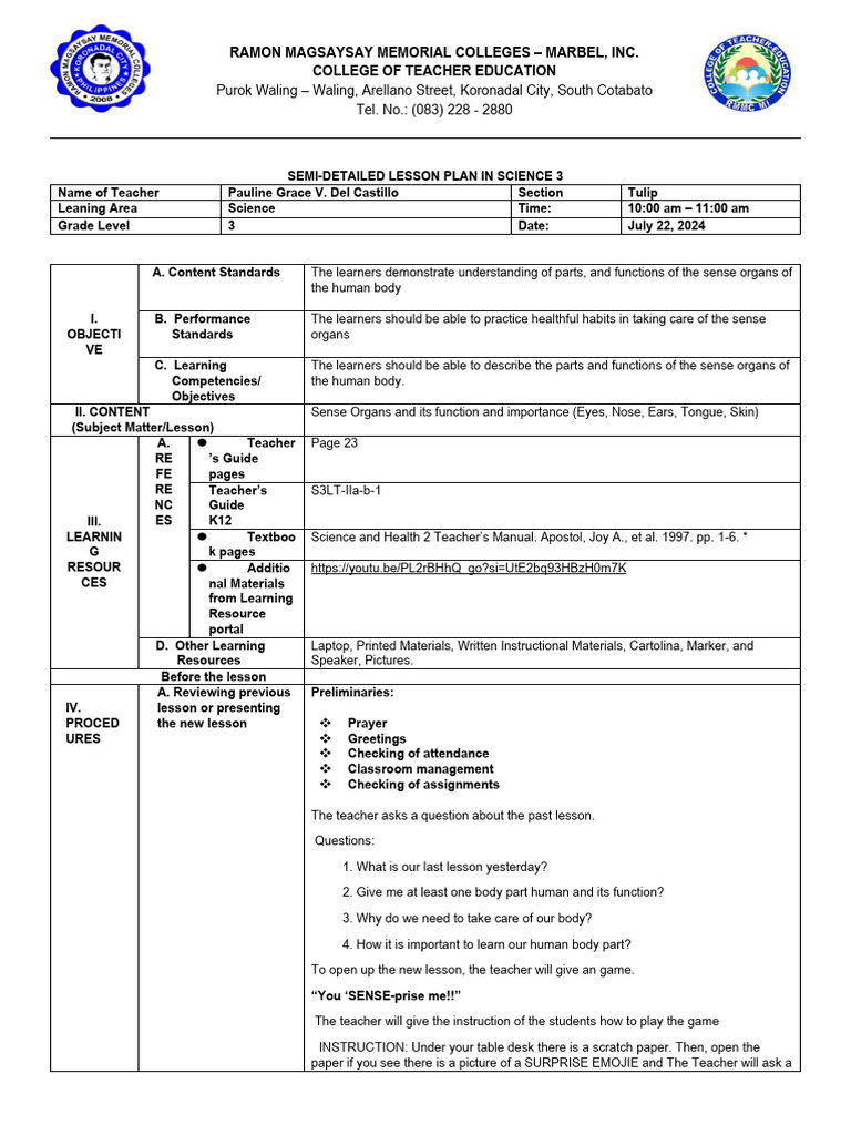 Del Castillo Final Science LP | PDF