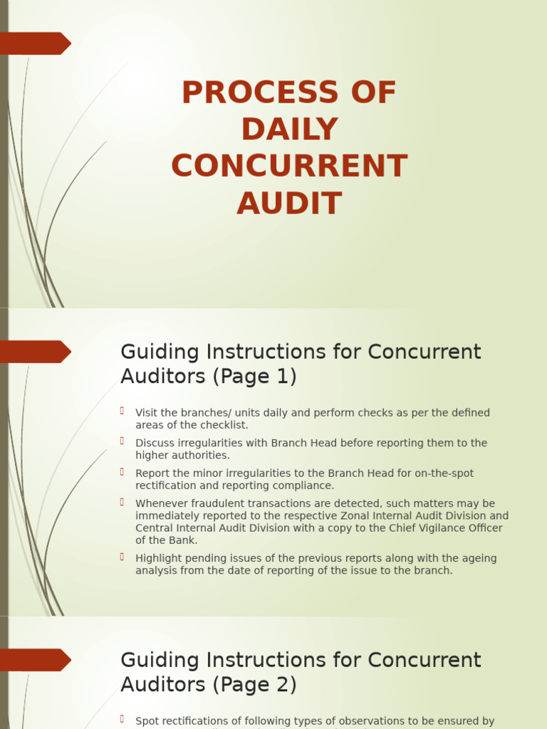 Sop of Concurrent Audit On Ass Portal | PDF | Audit | Business