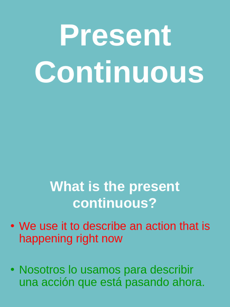 Presente Continuo | PDF