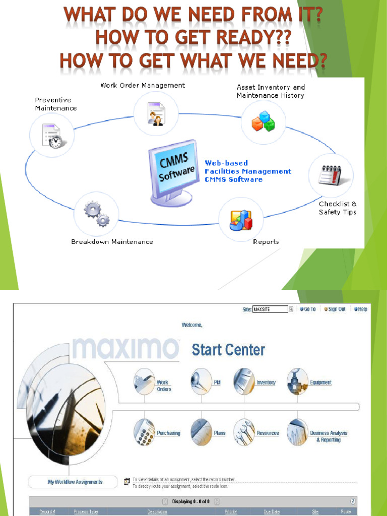 CMMS Basics Presentation | PDF