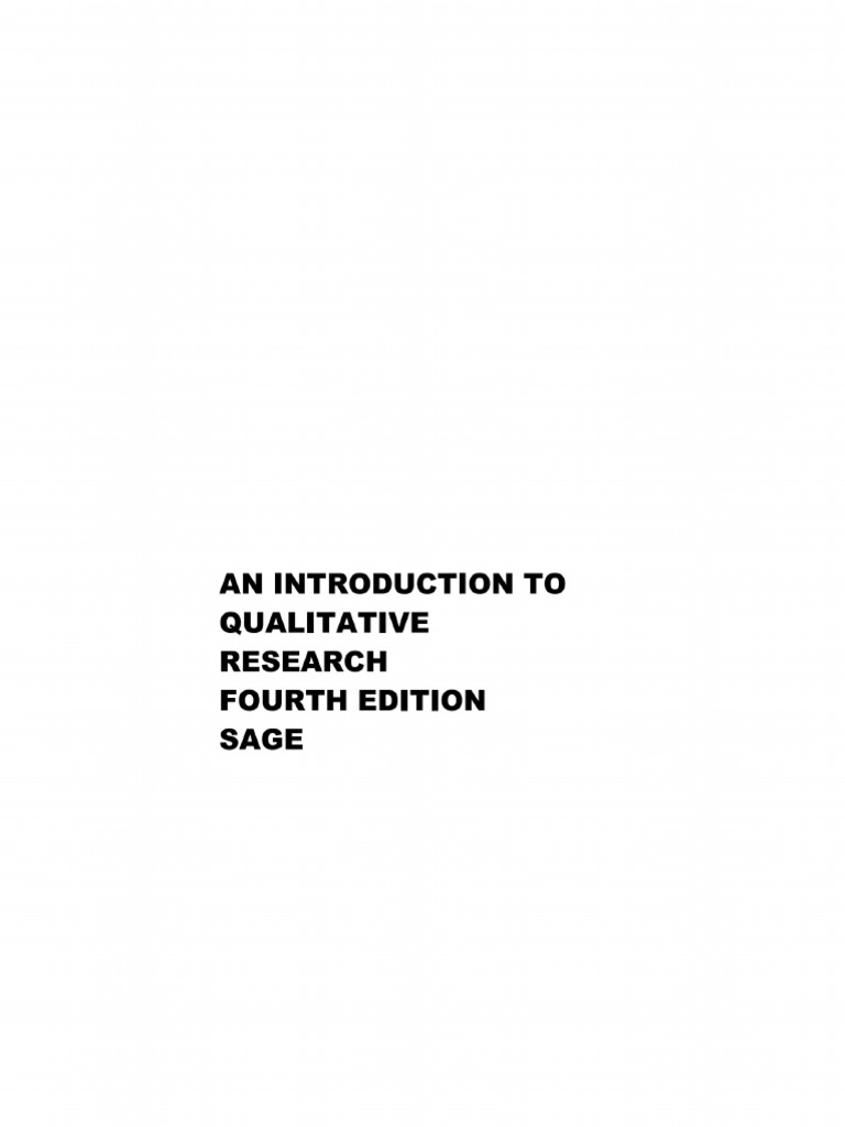 An Introduction To Qualitative Research - Parte1 ESP | PDF
