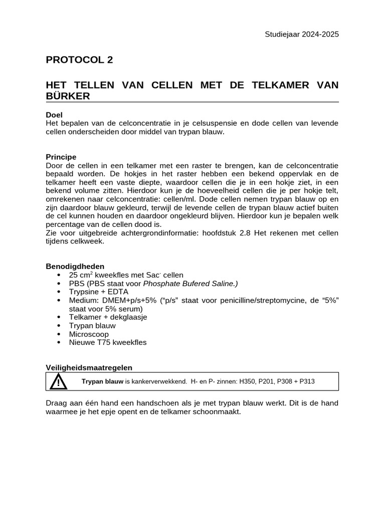 Protocol 2_Tellen van cellen | PDF