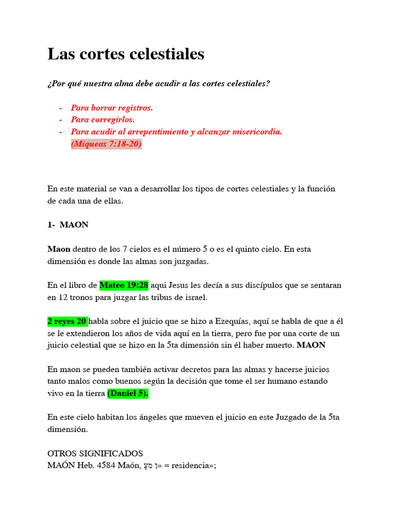 Las Cortes Celestiales | PDF