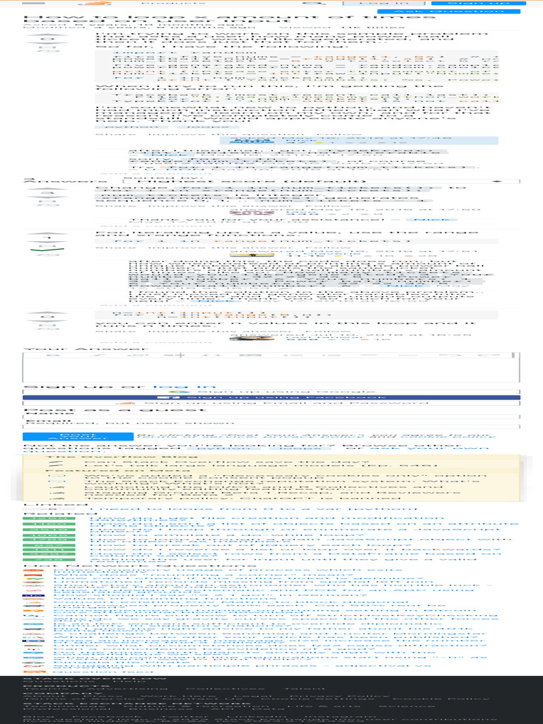 Python - How To Loop X Amount of Times Based On User Input - Stack Overflow | PDF