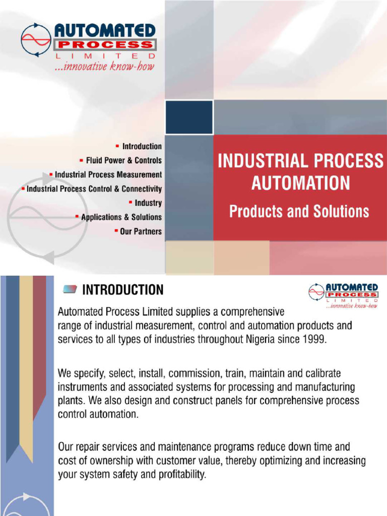 2. Automated Process Profile - Products & Solutions | PDF