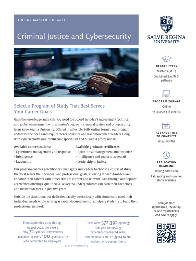 Criminal Justice and Cybersecurity Brochure | PDF
