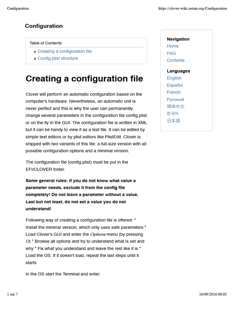 Configuration | PDF