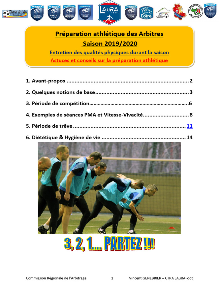 Préparation Physique Des Arbitres Méthodologie Et Conseils | PDF